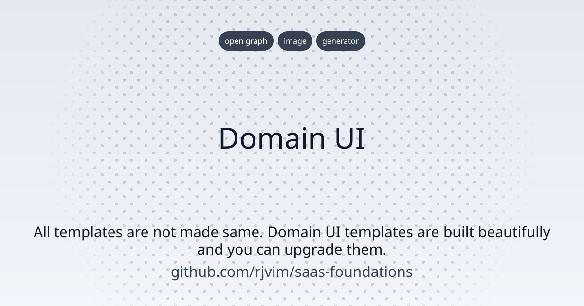 Domain UI